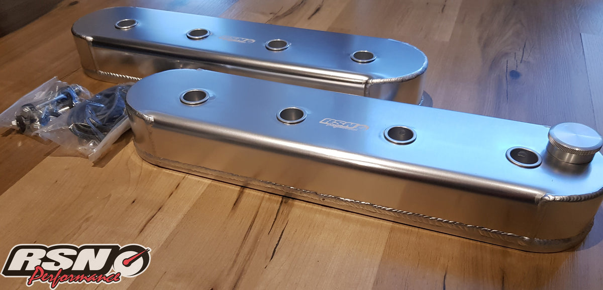 Holden LS1 Fabricated Anodised Natural Rocker Cover Set. No Coil stand ...